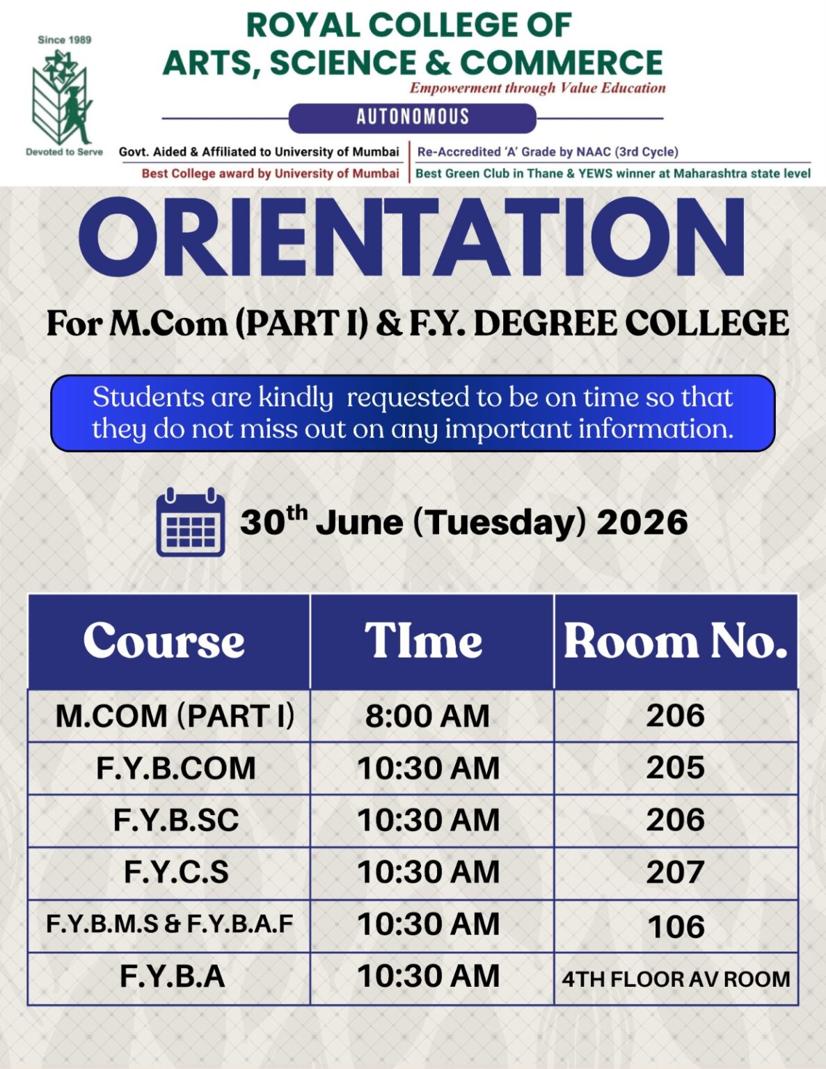 Notice for M.Sc. Data Science Part II – Commencement of Regular ...